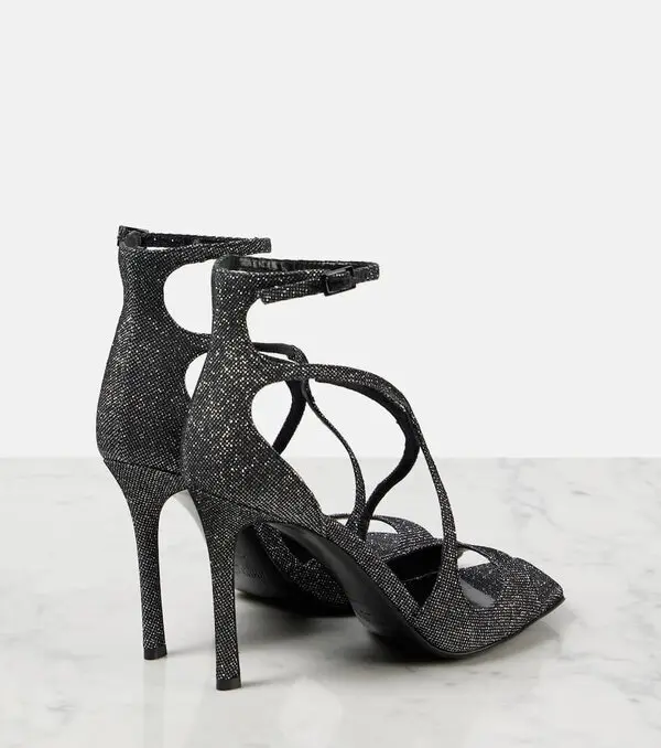 JIMMY CHOO Azia 95 Glitter Sandals - Multicoloured