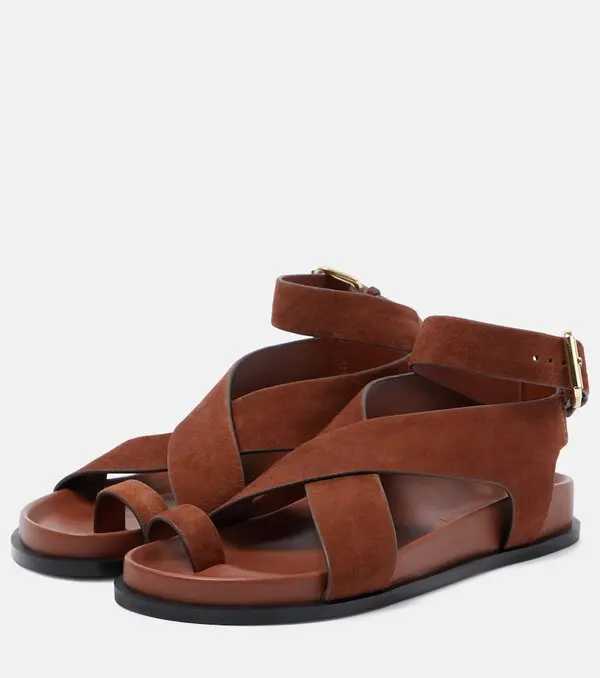 A.emery Jalen Suede Sandals - Brown