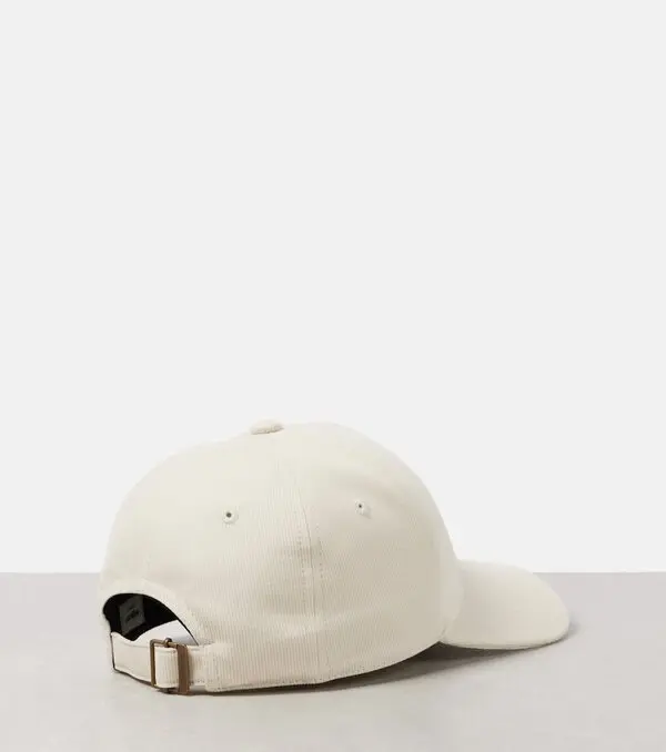 Saint Laurent Logo Embroidered Baseball Cap - White