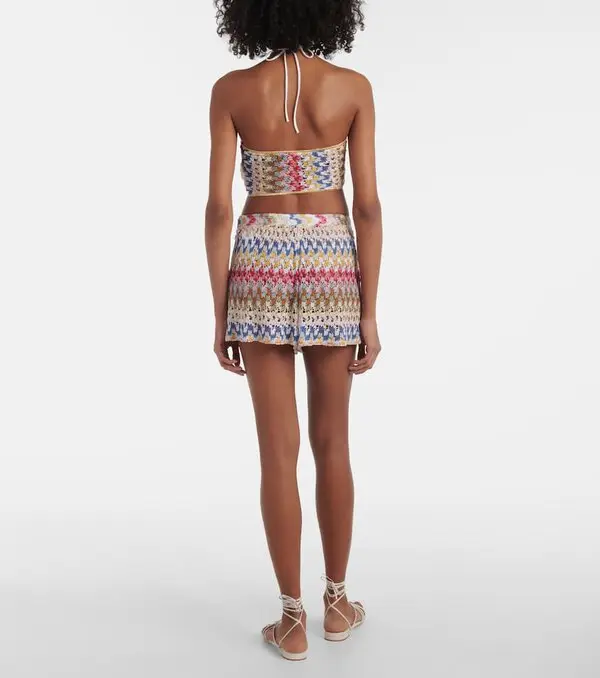 Missoni Knitted Lame Shorts