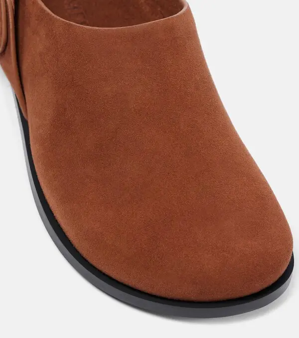 A.emery Louis Suede Slingback Flats - Brown
