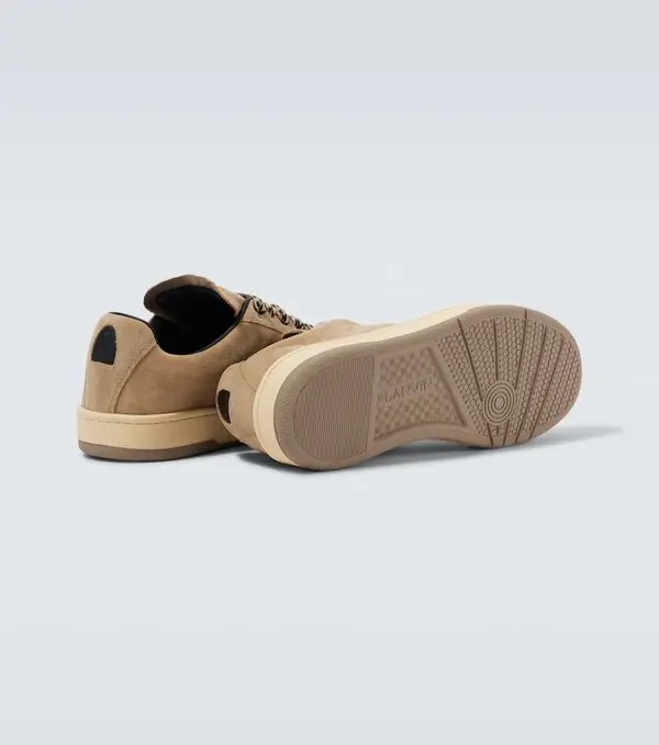 LANVIN Curb Lite Suede Sneakers