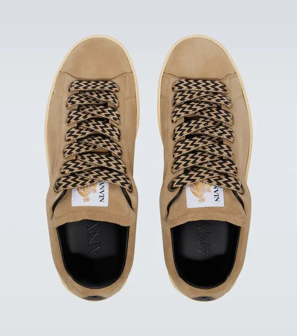 LANVIN Curb Lite Suede Sneakers