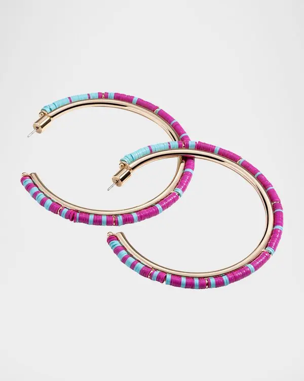 ELSIE FRIEDA Anguilla Hoop Earrings - Purple Rain