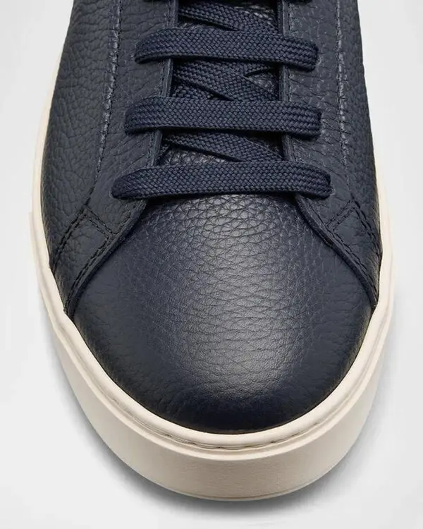 TOD & APOS;S Grained Leather Low-top Sneakers - Blue