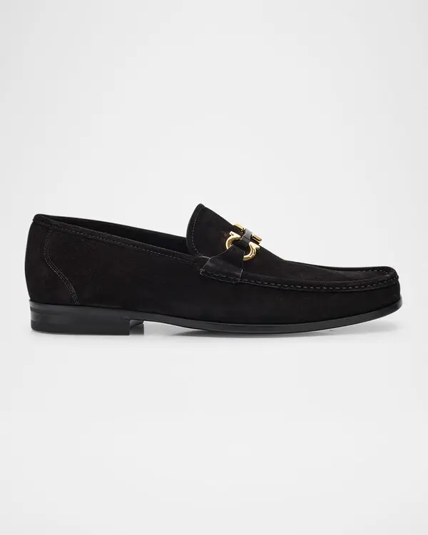 Ferragamo Grandioso 2 Suede Loafers In Nero R. - 20% Off  display picture 3