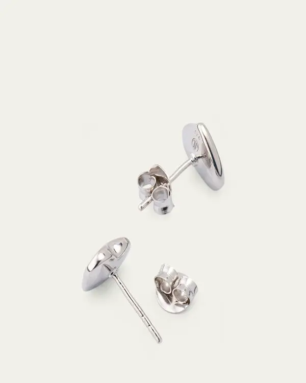 JAN LESLIE Heart Stud Earrings - Mop/silver