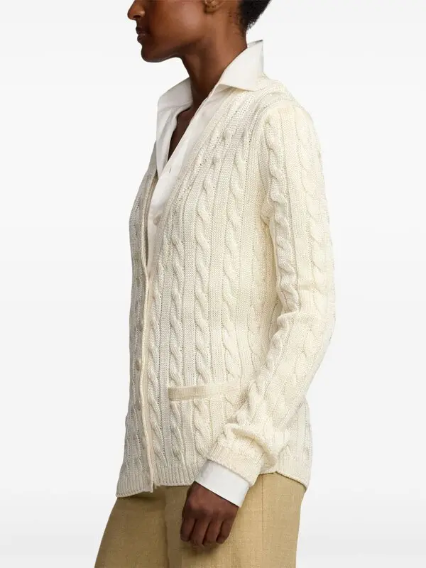 Ralph Lauren V-neck Cardigan - Neutrals