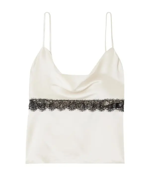 Kiki De Montparnasse Lace-trimmed Camisole - White