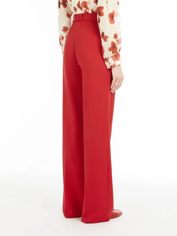 Max Mara Straight-fit Wool Satin Trousers