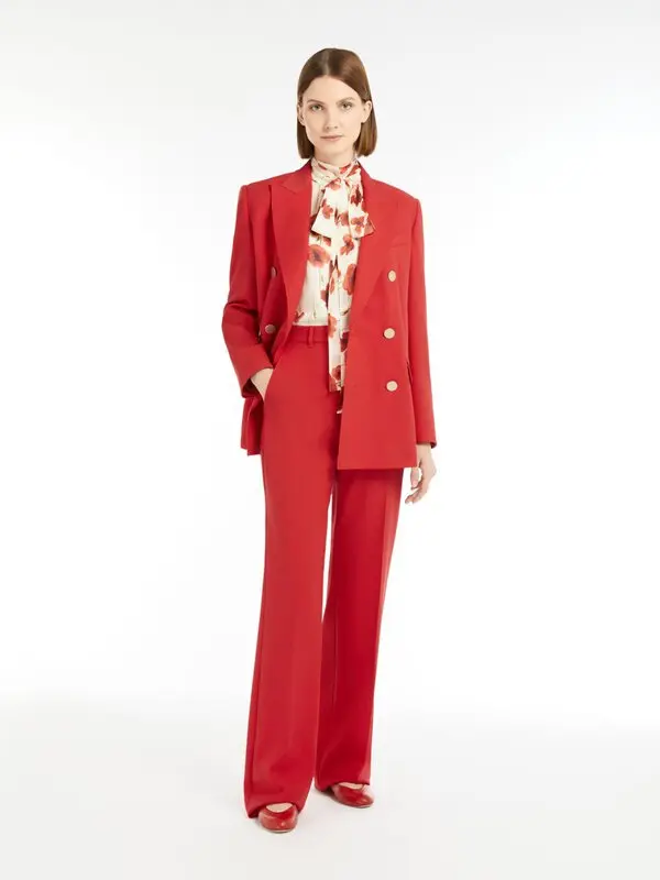 Max Mara Straight-fit Wool Satin Trousers