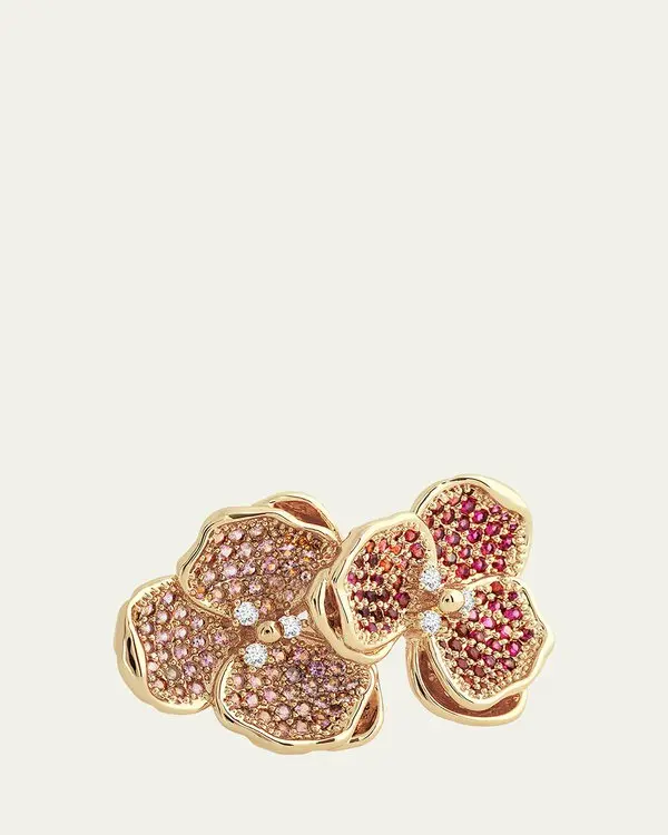 ANABEL ARAM JEWELRY Orchid Double Pave Ring - Gold