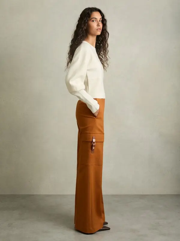 REISS Mariane Wide-leg Combat Trousers