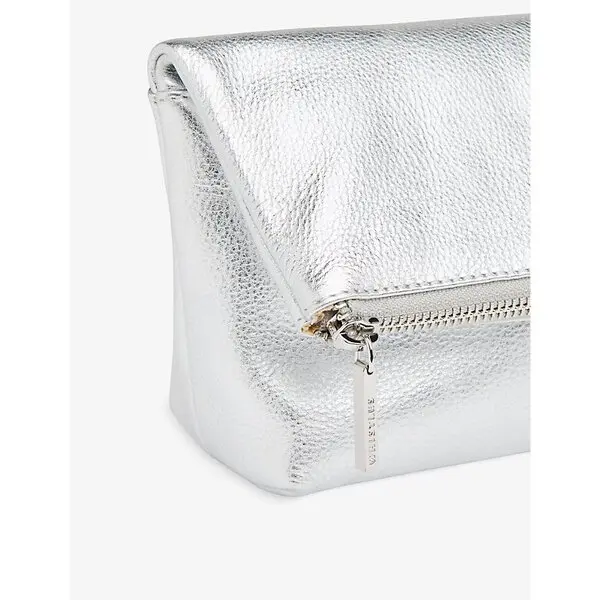 Whistles Cecilia Fold-over Leather Makeup Bag