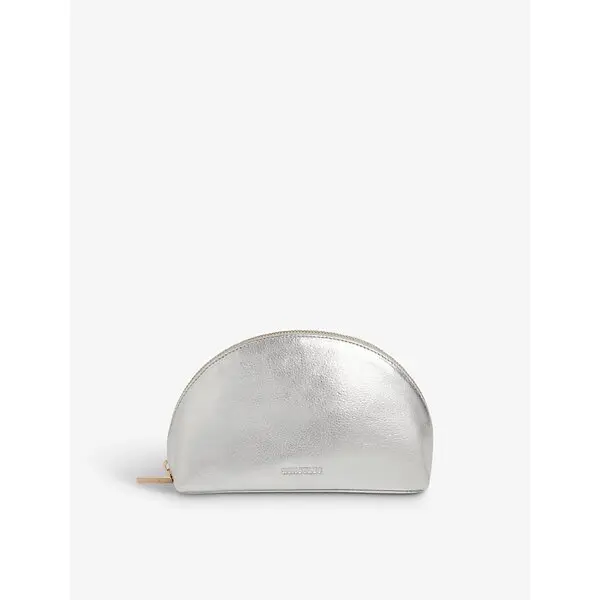 Whistles Metallic Leather Makeup Bag