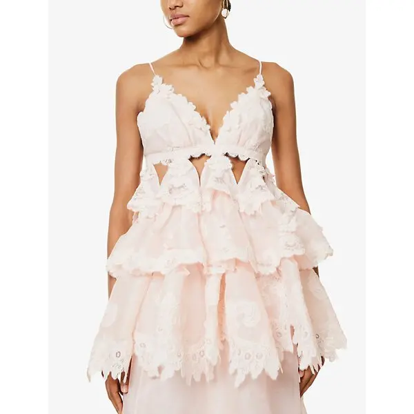 casual beach lace wedding dresses Flowy Summer Casual Two Piece Long Sleeved Lace Top Wedding Dress with  Chiffon Skirt