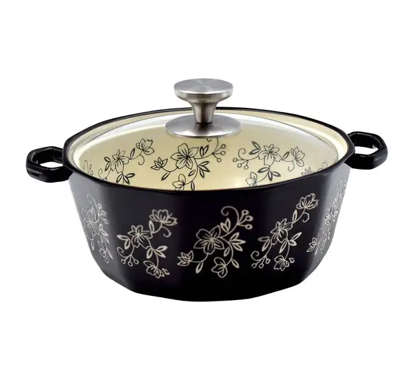 TEMP-TATIONS As Is Floral Lace 3-qt Baker W/ Glass Lid - One-color