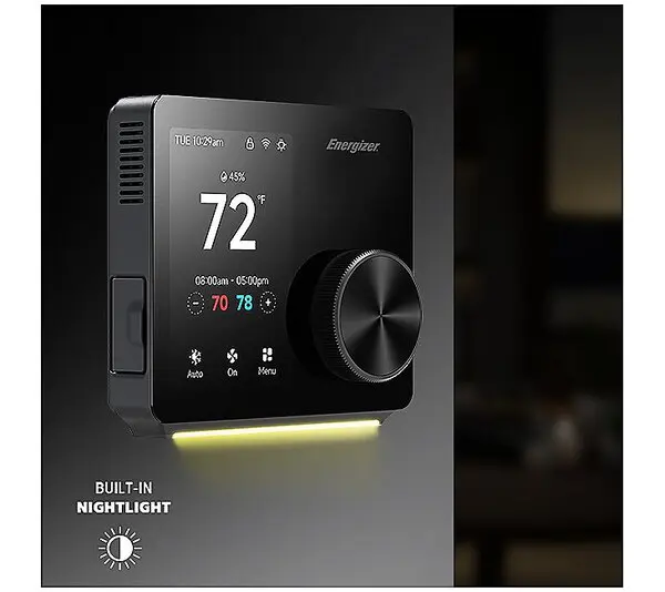ENERGIZER Smart Wifi Thermostat With Nightlight