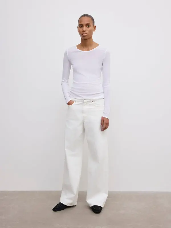 HOUSE OF DAGMAR Lyocell Top - White