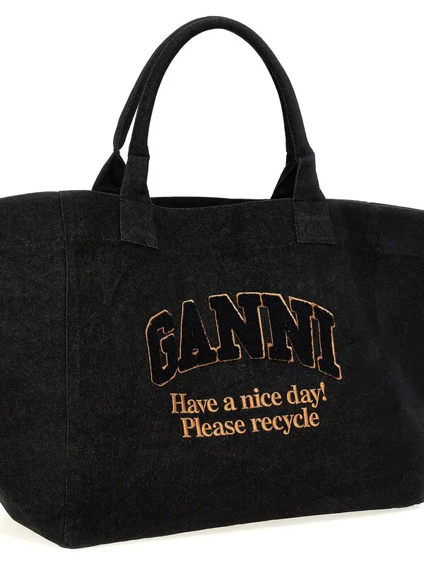 GANNI Xxl Denim Shopper