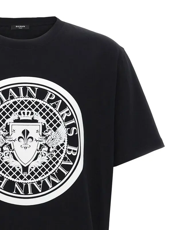 Balmain Velvet Logo T Shirt