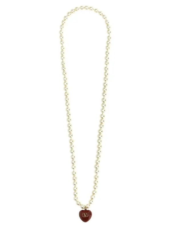 Valentino Garavani Coeur Royal' Necklace - White