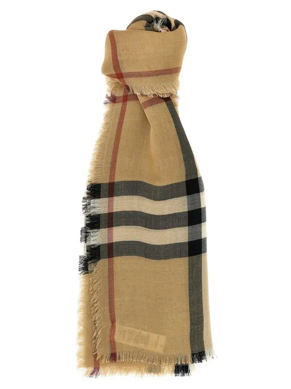 Burberry Check Reversible Scarf - Beige