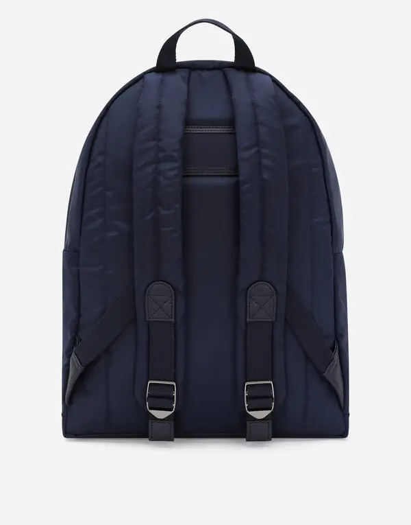Dolce & Gabbana Nylon Backpack With Logo - Blue
