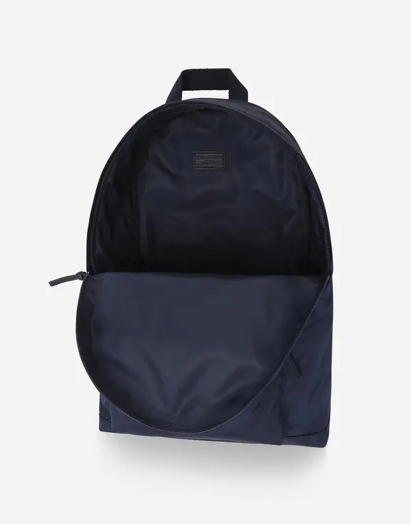 Dolce & Gabbana Nylon Backpack With Logo - Blue