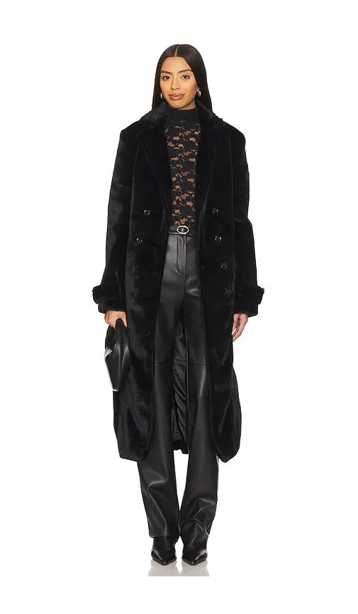 Bardot Faux Fur Trench Coat