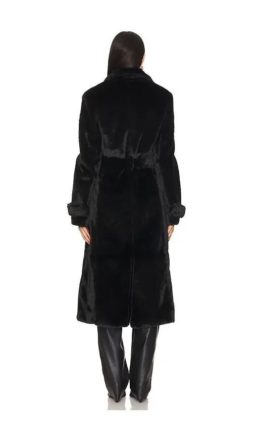 Bardot Faux Fur Trench Coat