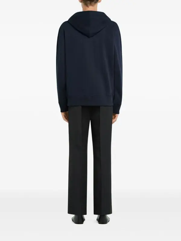 COURREGES Buttoned Hoodie - Blue