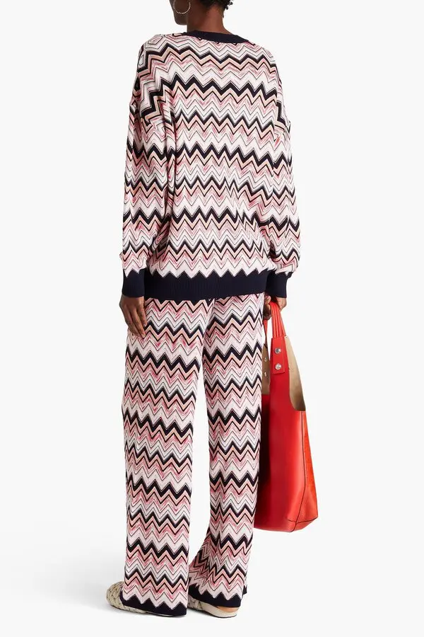 Missoni Oversized Crochet-knit Wool-blend Sweater - Multicolor
