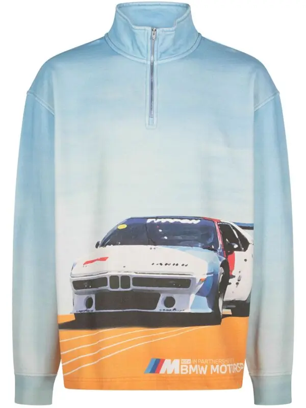 Kith X Bmw Zip-up Sweatshirt - Blue