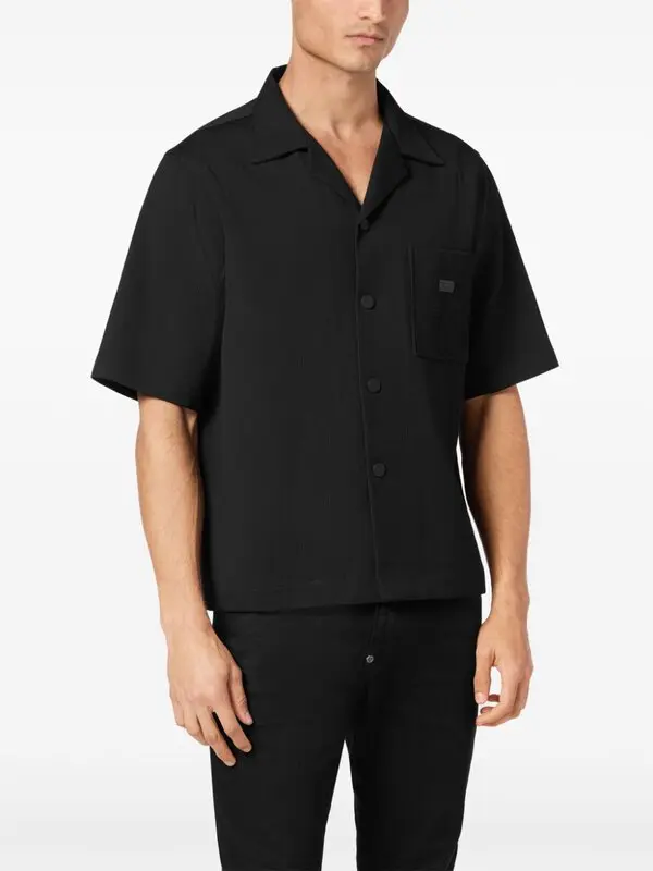 Philipp Plein Ribbed Bowling Shirt
