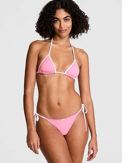 Pink By Frankies Bikinis Rosemary Bikini Bottom - Pink