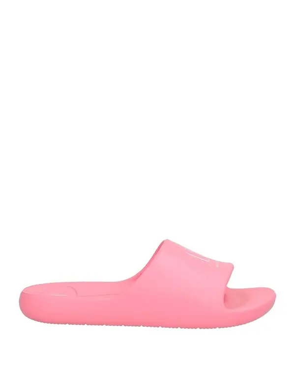 Armani Exchange Rubber Pool Slides With Logo - Pink