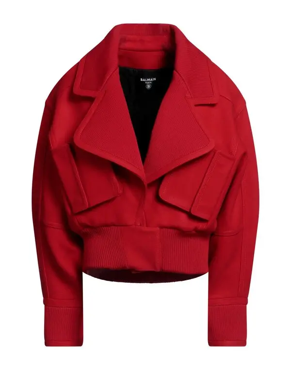 Balmain Jacket In Virgin Wool, Polyamide, And Polyester