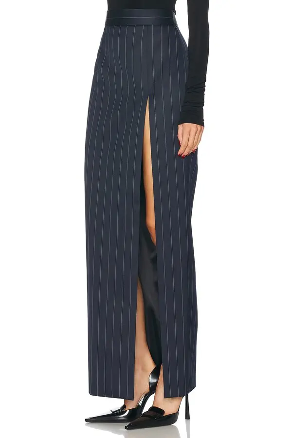 LAQUAN SMITH Long Striped Skirt