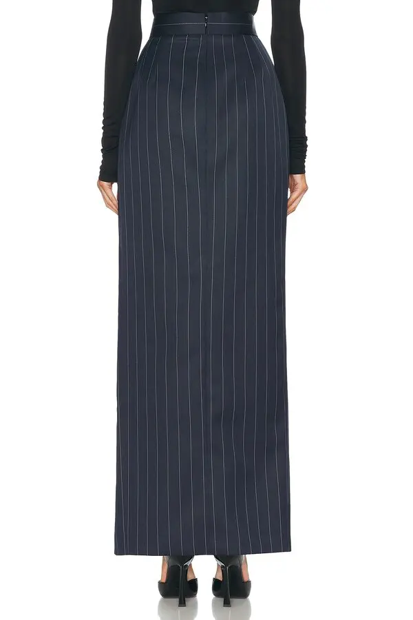 LAQUAN SMITH Long Striped Skirt