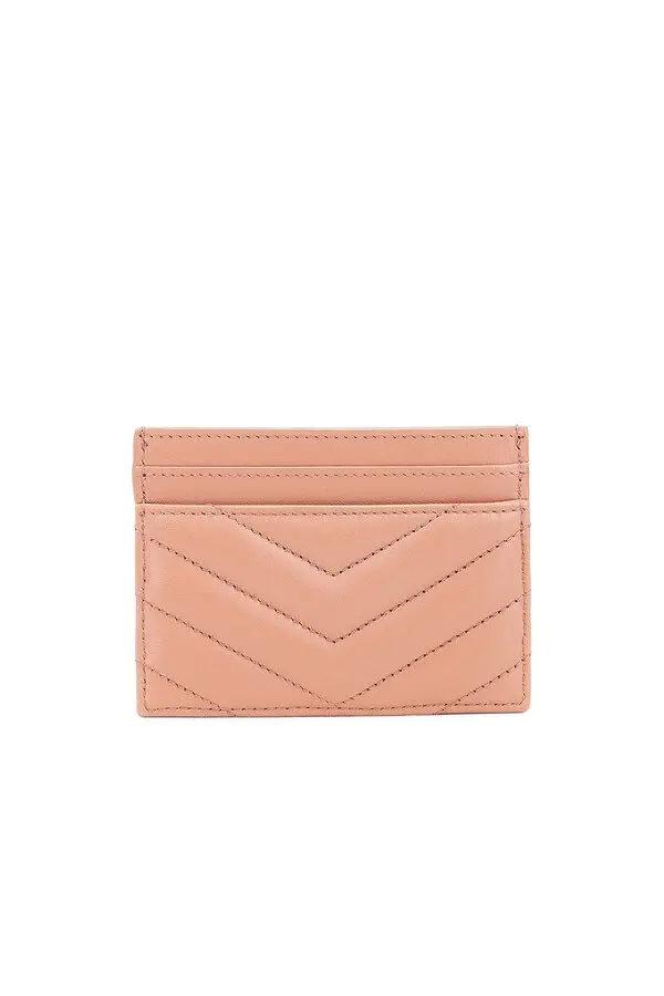 Saint Laurent Card Case In Coral