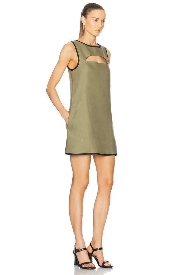 Matthew Bruch Bound Cutout Mini Shift Dress