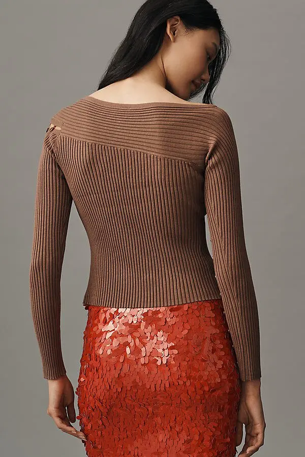 Anthropologie Ribbed Pullover Sweater