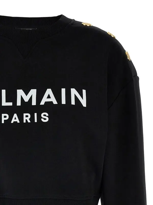 Balmain Logo Sweatshirt - Black