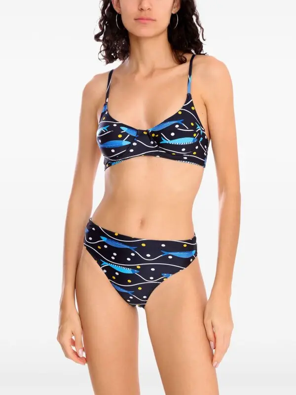 BRIGITTE Sardines-print Bikini