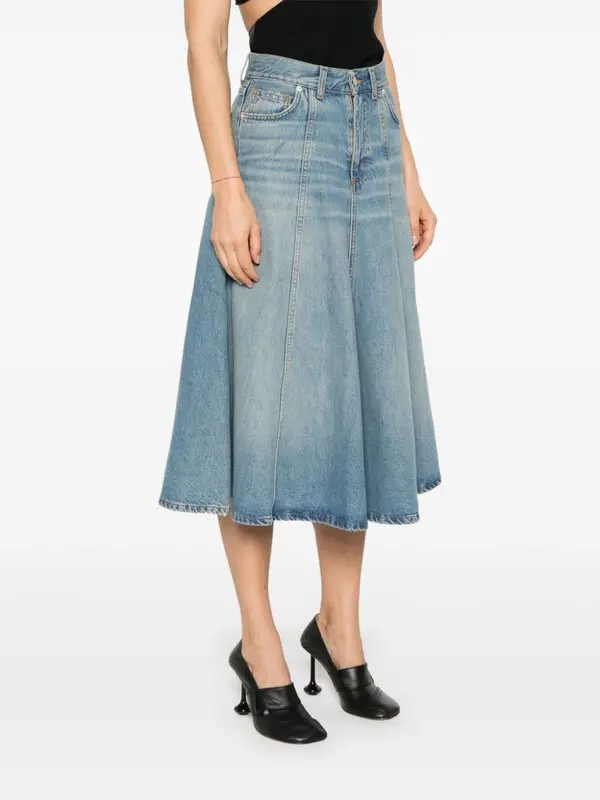 HAIKURE Flared Midi Skirt