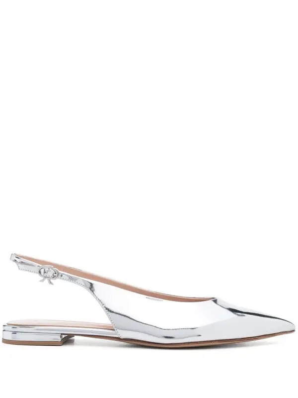 GIANVITO ROSSI Robbie Ballet Flats - Silver