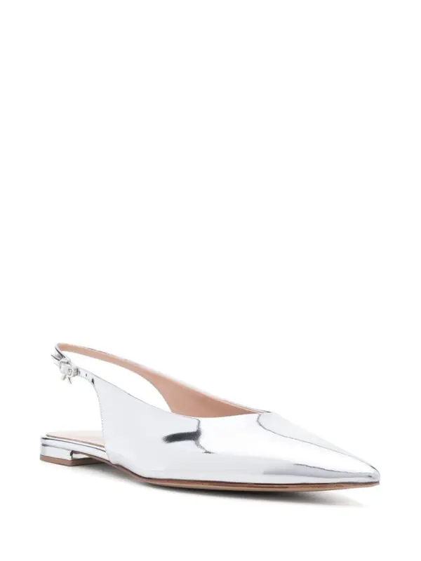 GIANVITO ROSSI Robbie Ballet Flats - Silver