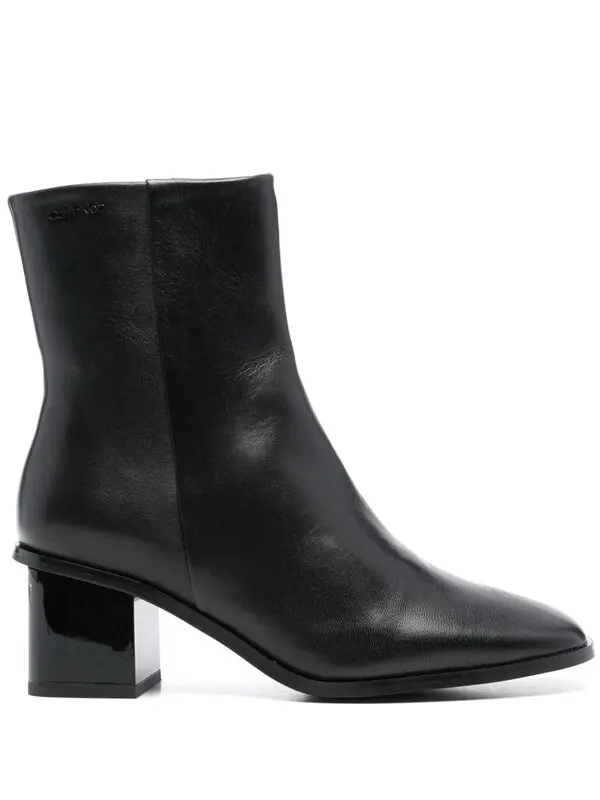 Calvin Klein 50mm Leather Square-toe Ankle Boots