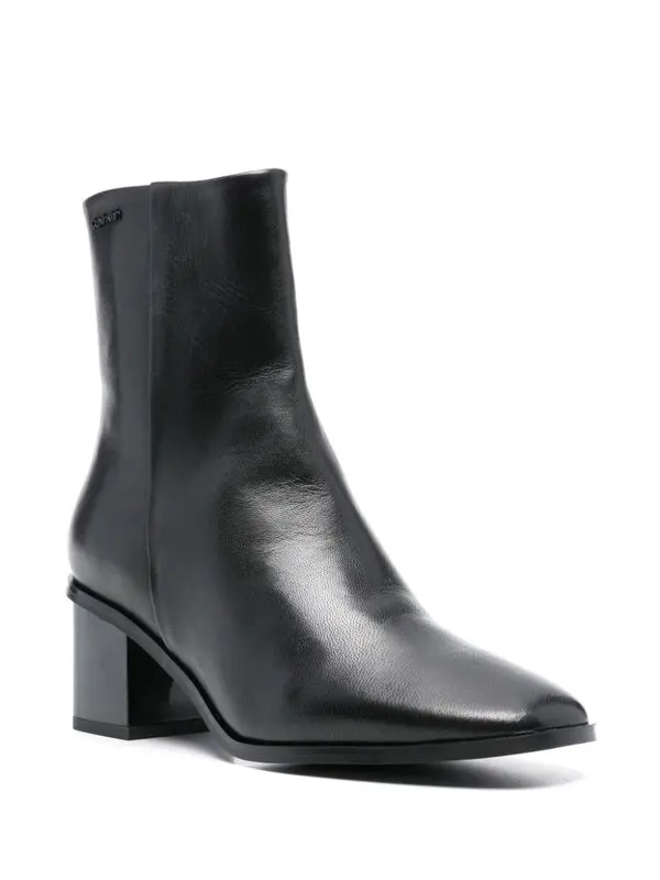 Calvin Klein 50mm Leather Square-toe Ankle Boots